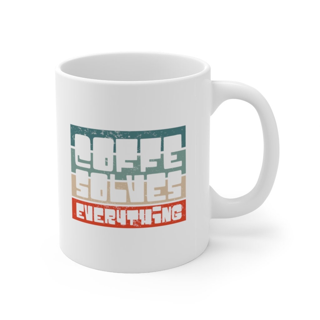 Coffee Solves Everything, Funny Coffee Shop Cup, Humorous Barista Gift ...