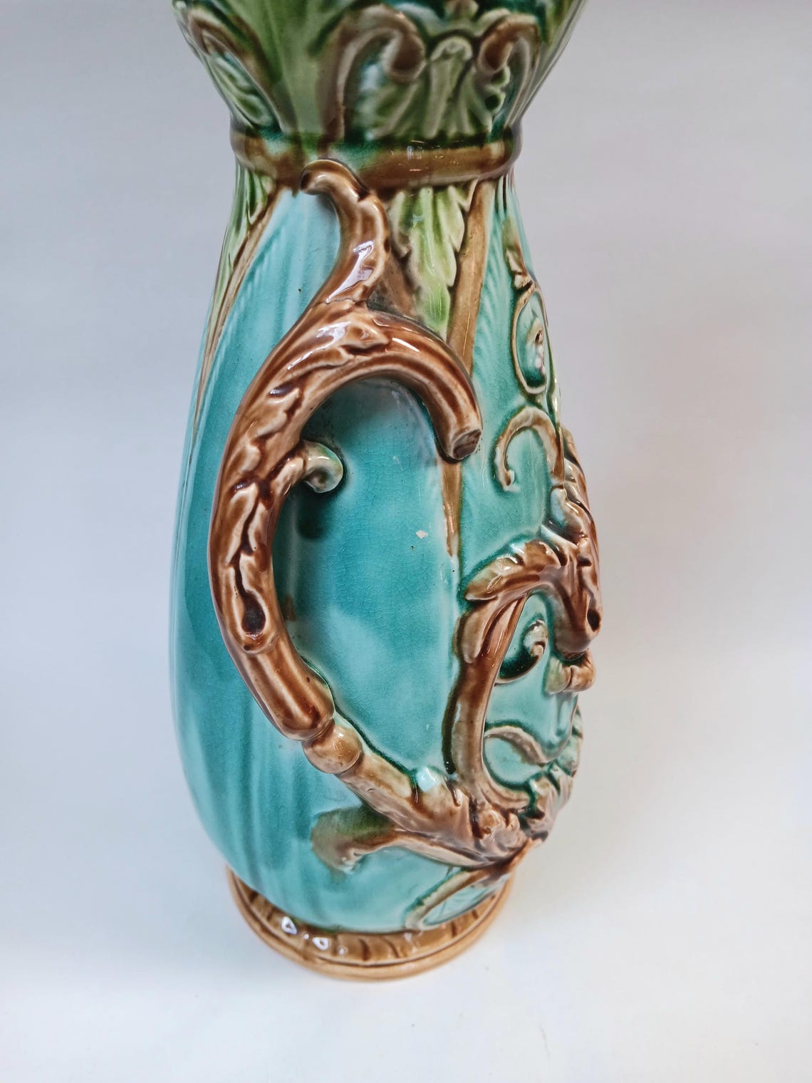 Antique French Art Nouveau 19th Century Nimy Les Mons Majolica Ceramic ...