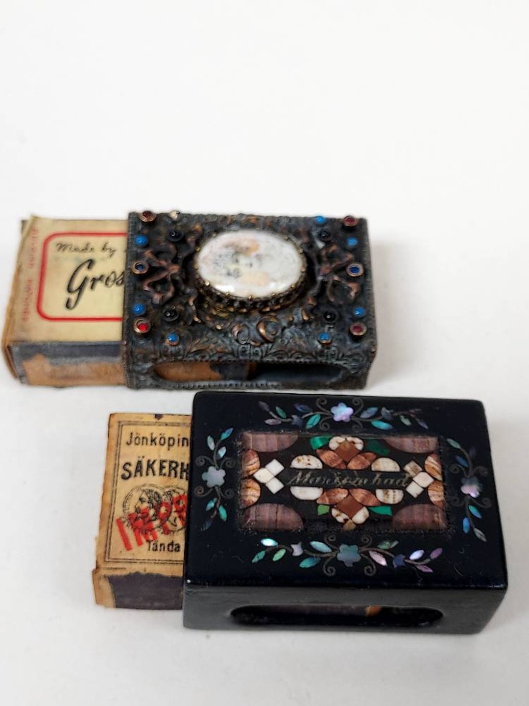 Miniature Matchbox Cases: Swedish & Belgian Vintage Decor - Etsy