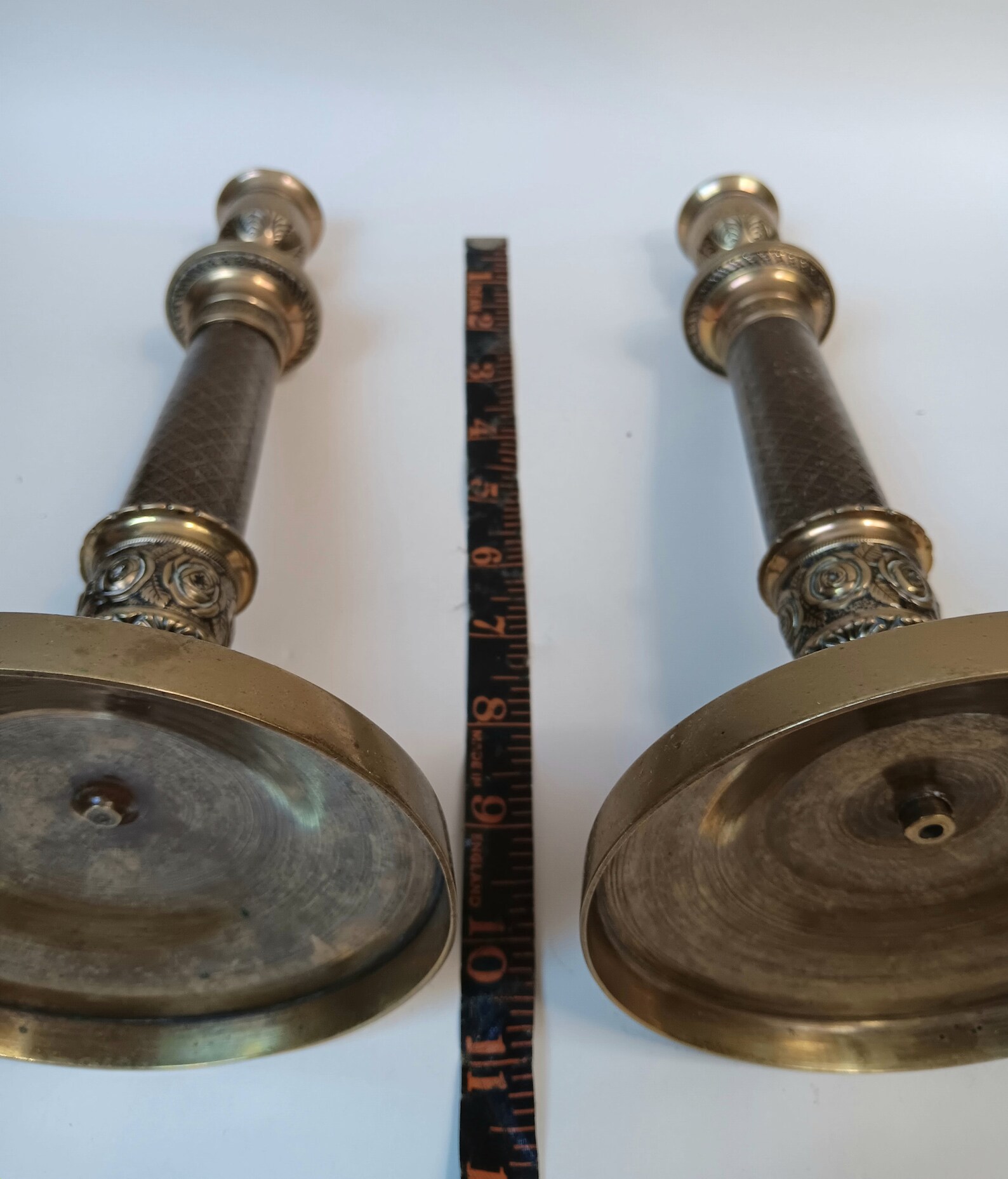 Pair of Antique Neoclassical French Empire Column Candlesticks - Etsy