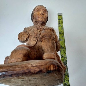 18th Century Antique Colonial Figure Wooden Carving - Etsy