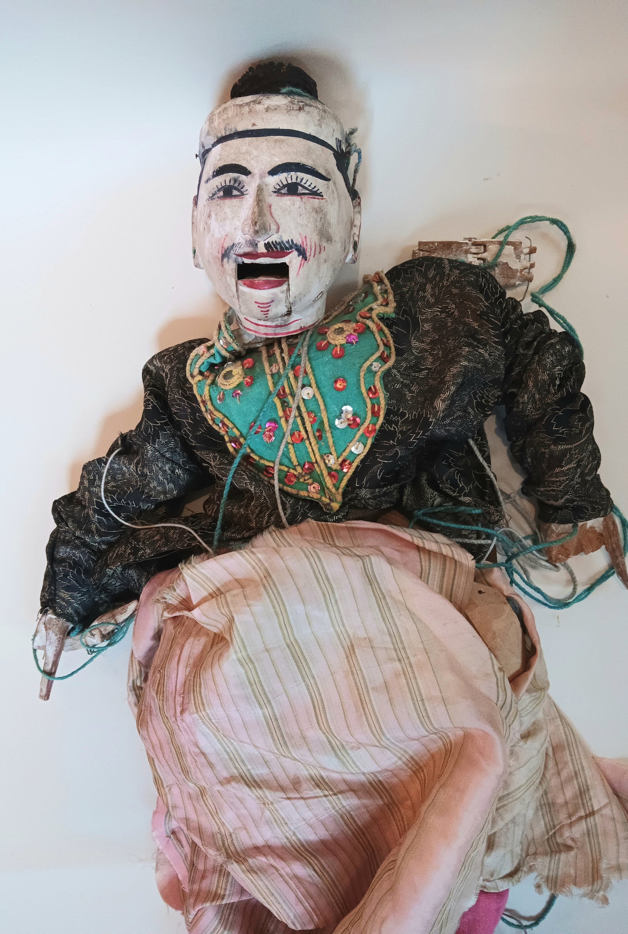 Antique Indonesian Wooden Handmade Puppet With Moveable Mouth and ...