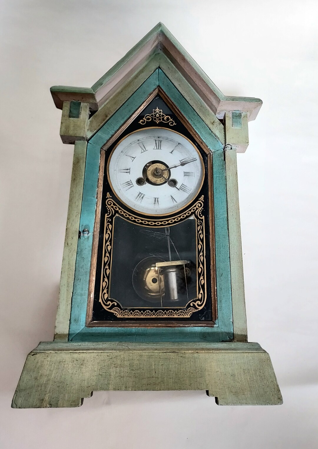 Chauncey Jerome and Co New Haven Clock Company 1 Day Gothic Mantle ...