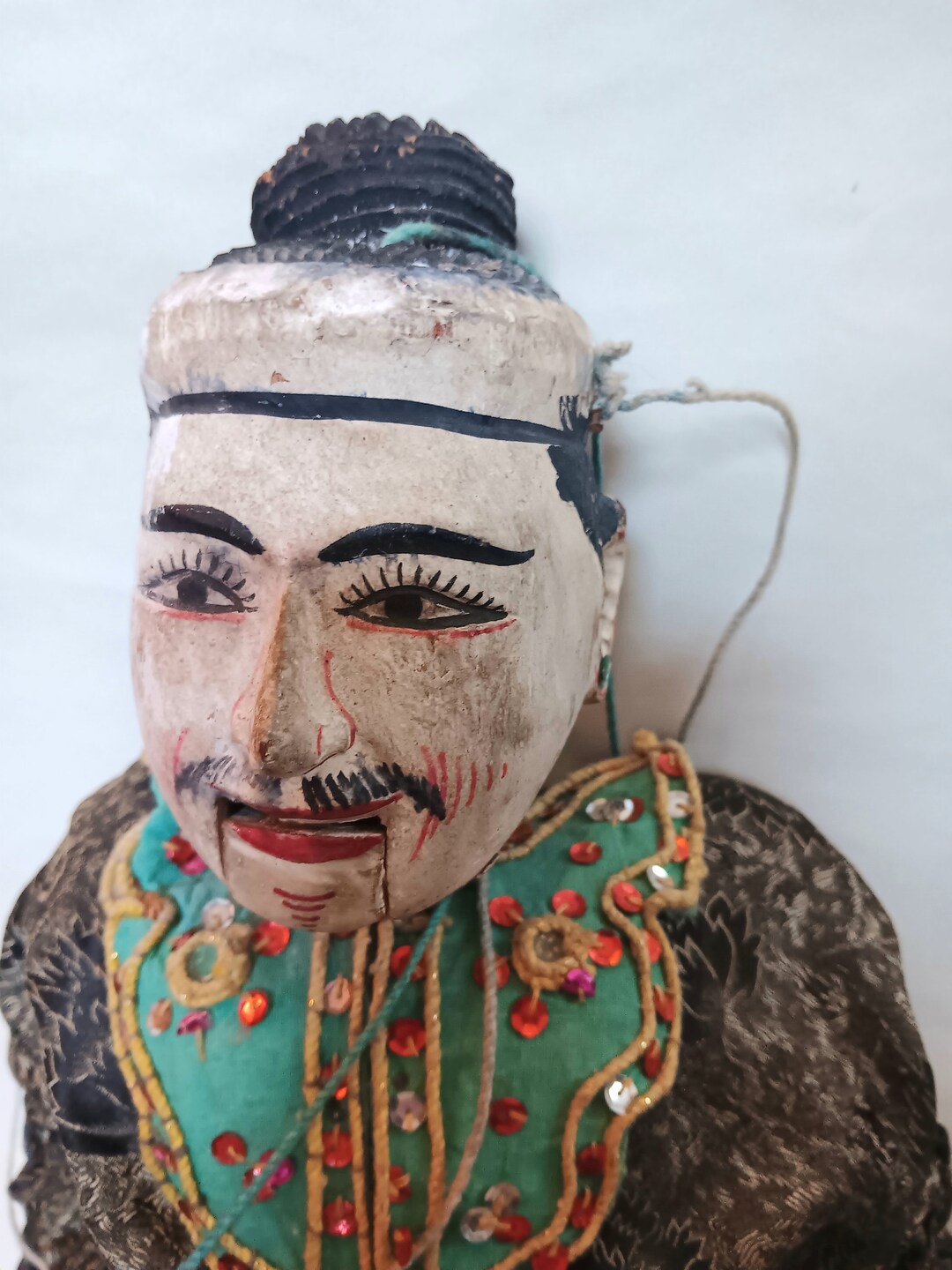 Antique Indonesian Wooden Handmade Puppet With Moveable Mouth and ...