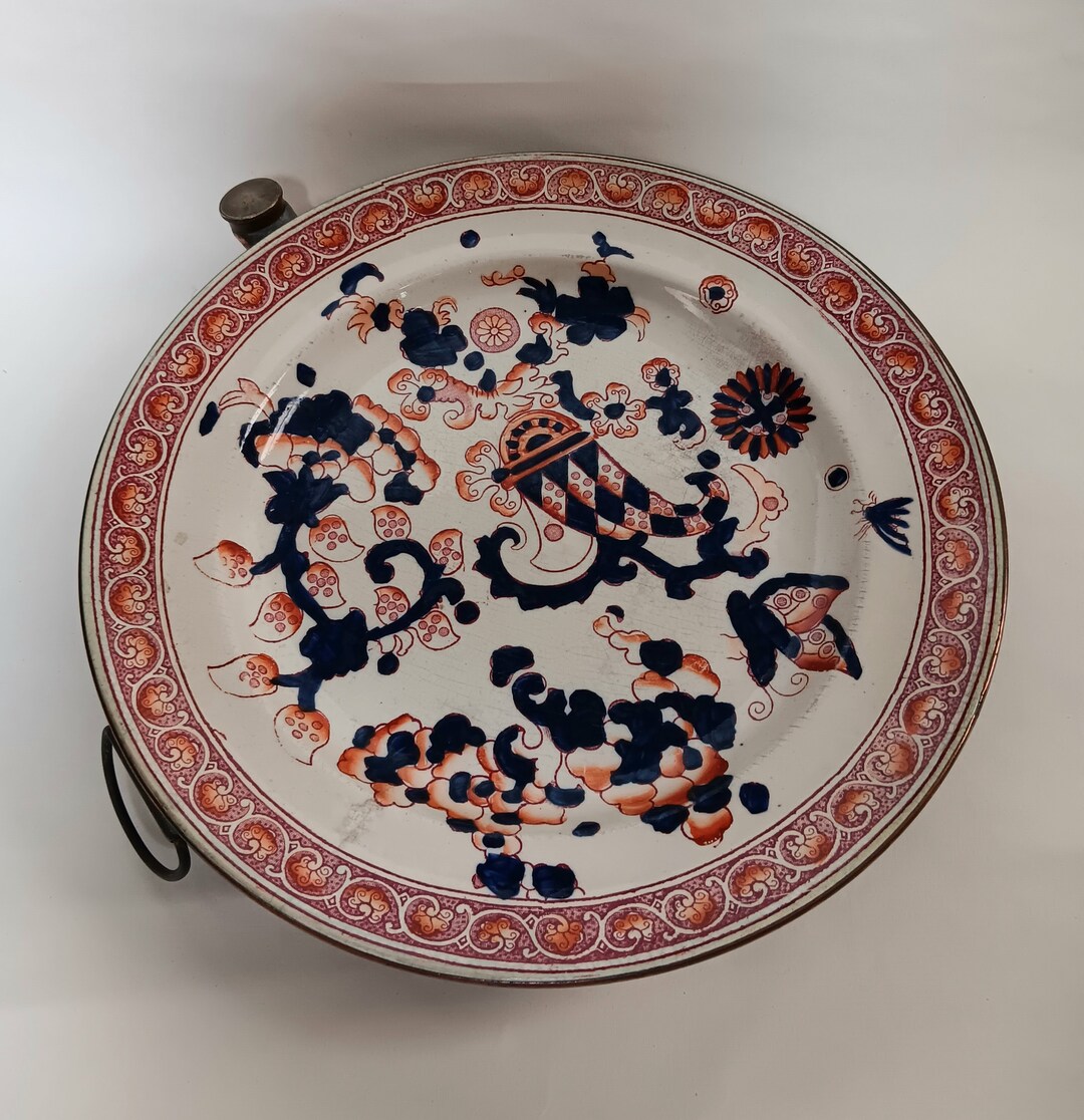 Antique Victorian Mason's Ironware Ceramic and Copper Warming Plate - Etsy
