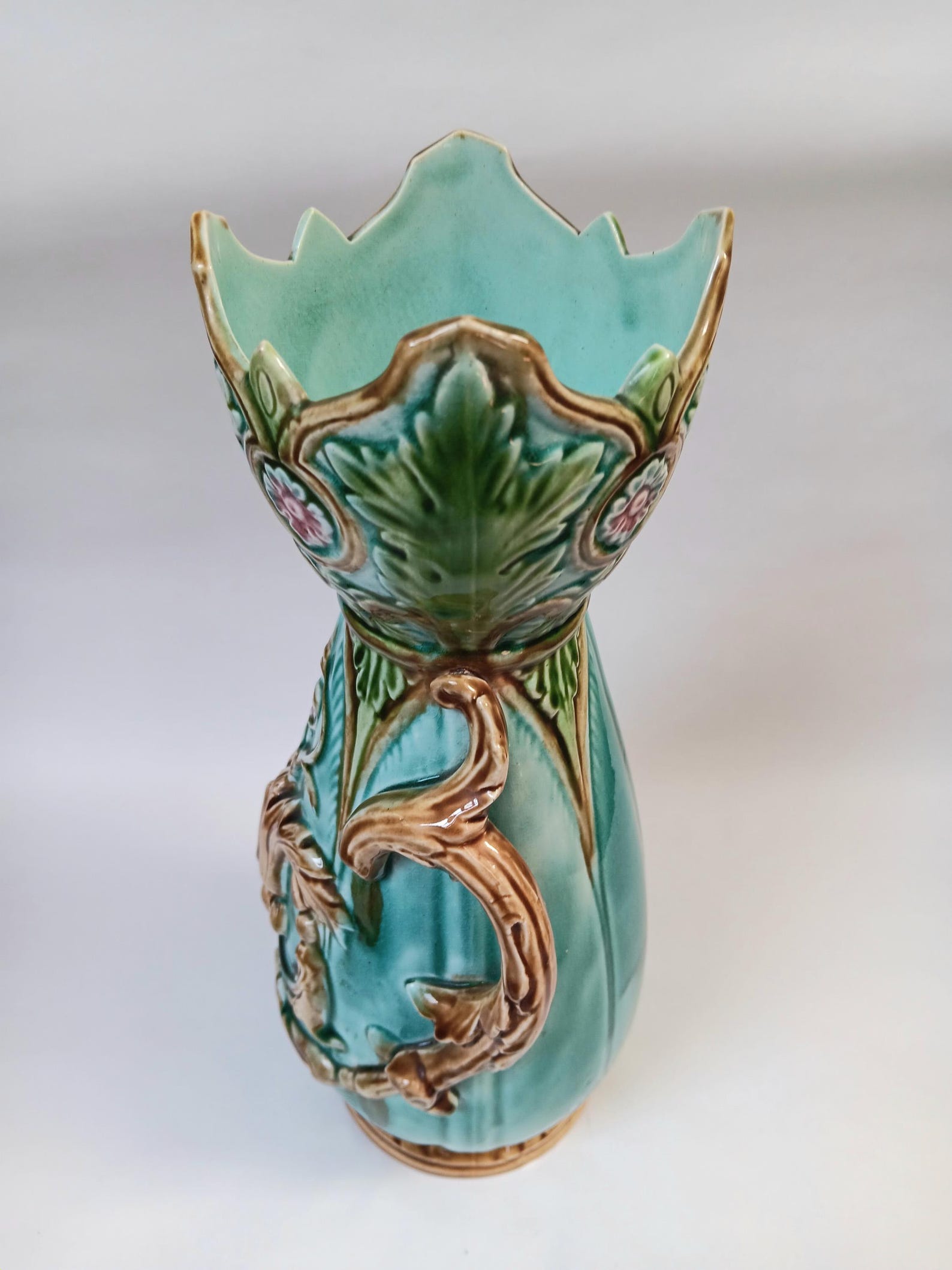 Antique French Art Nouveau 19th Century Nimy Les Mons Majolica Ceramic ...
