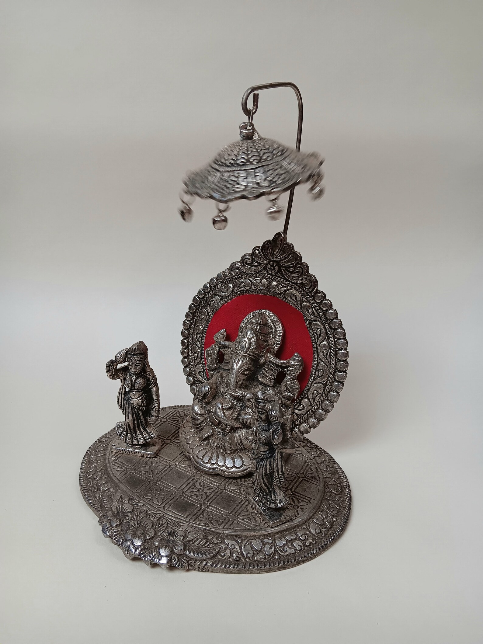White Metal Figure Of hindu God Ganesh, Riddhi and Siddhi - Etsy