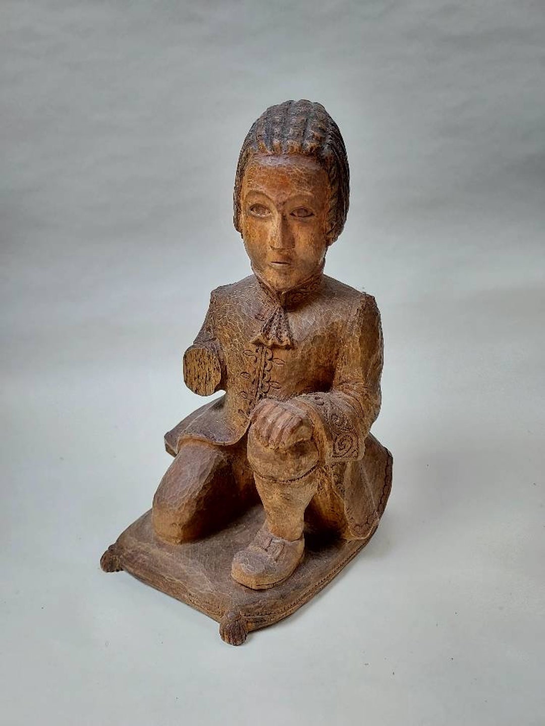 18th Century Antique Colonial Figure Wooden Carving - Etsy