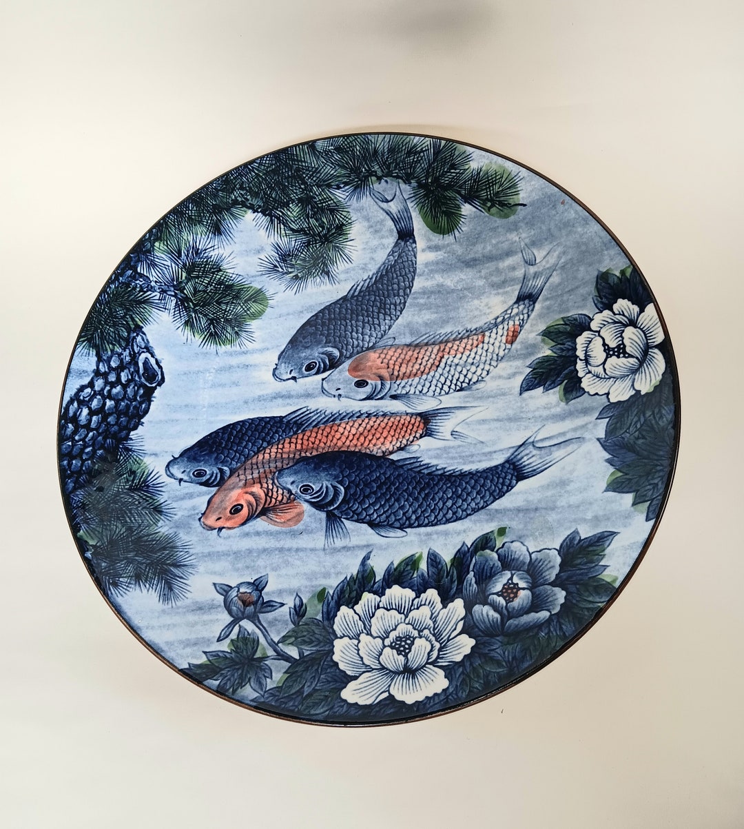 Japanese Koi Carp Goldfish Decorative Plate - Etsy