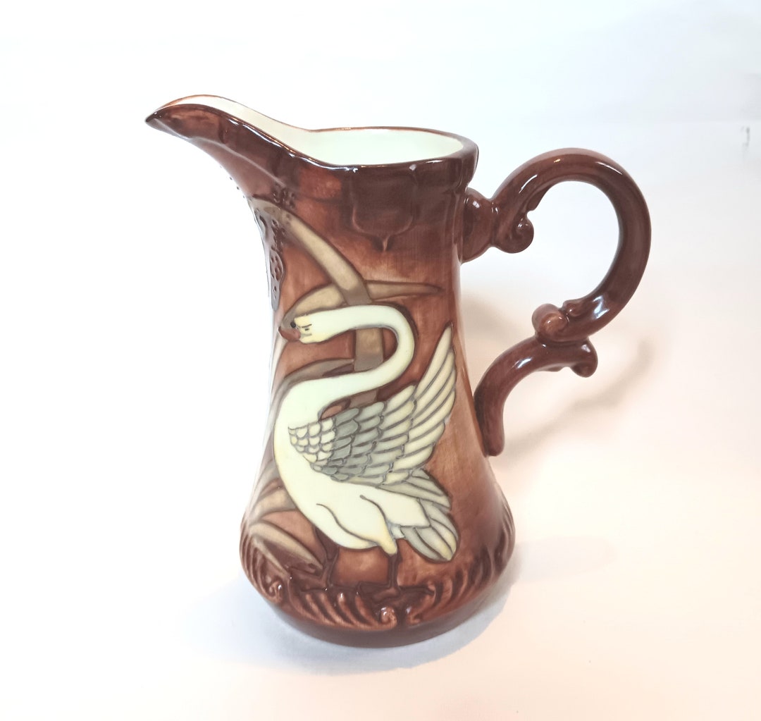 Old Tupton Ware Ceramic Relief Swan Jug Vase - Etsy
