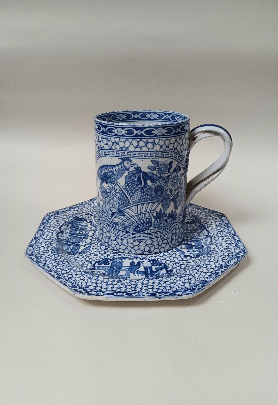 Antique English William Adams Ceramic Plate and Mug - Etsy