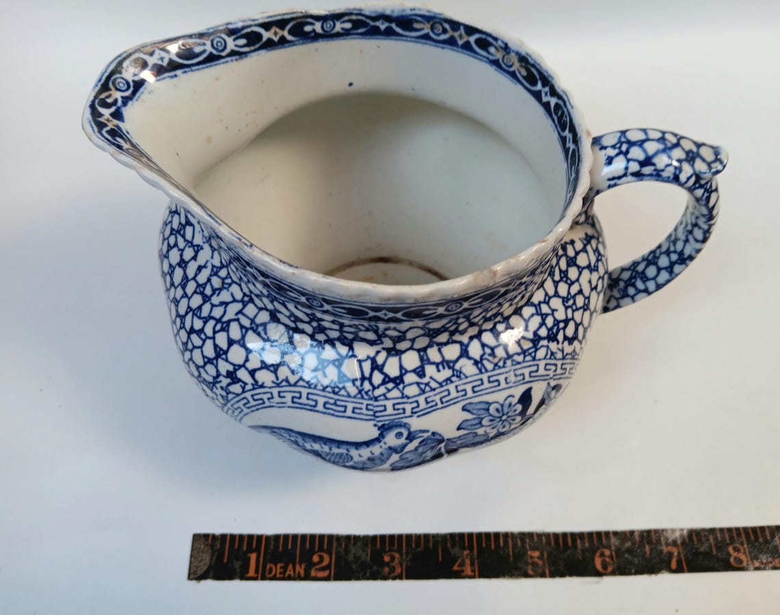 Antique English William Adams Ceramic Custard Pitcher - Etsy
