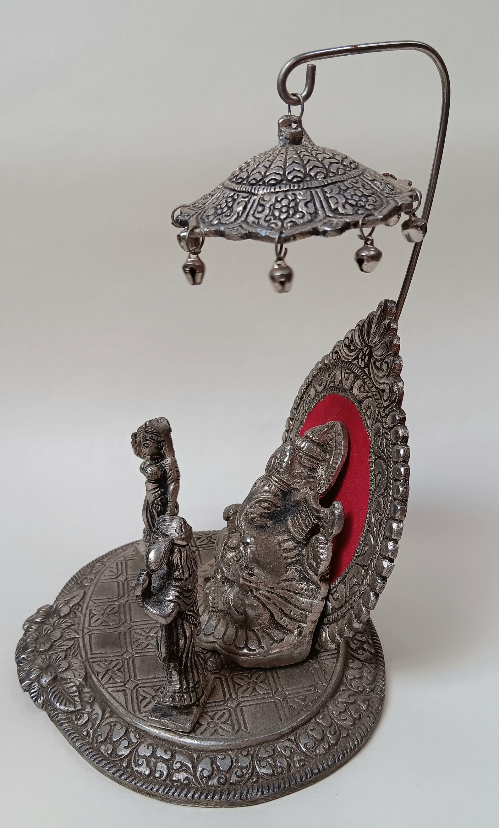 White Metal Figure Of hindu God Ganesh, Riddhi and Siddhi - Etsy