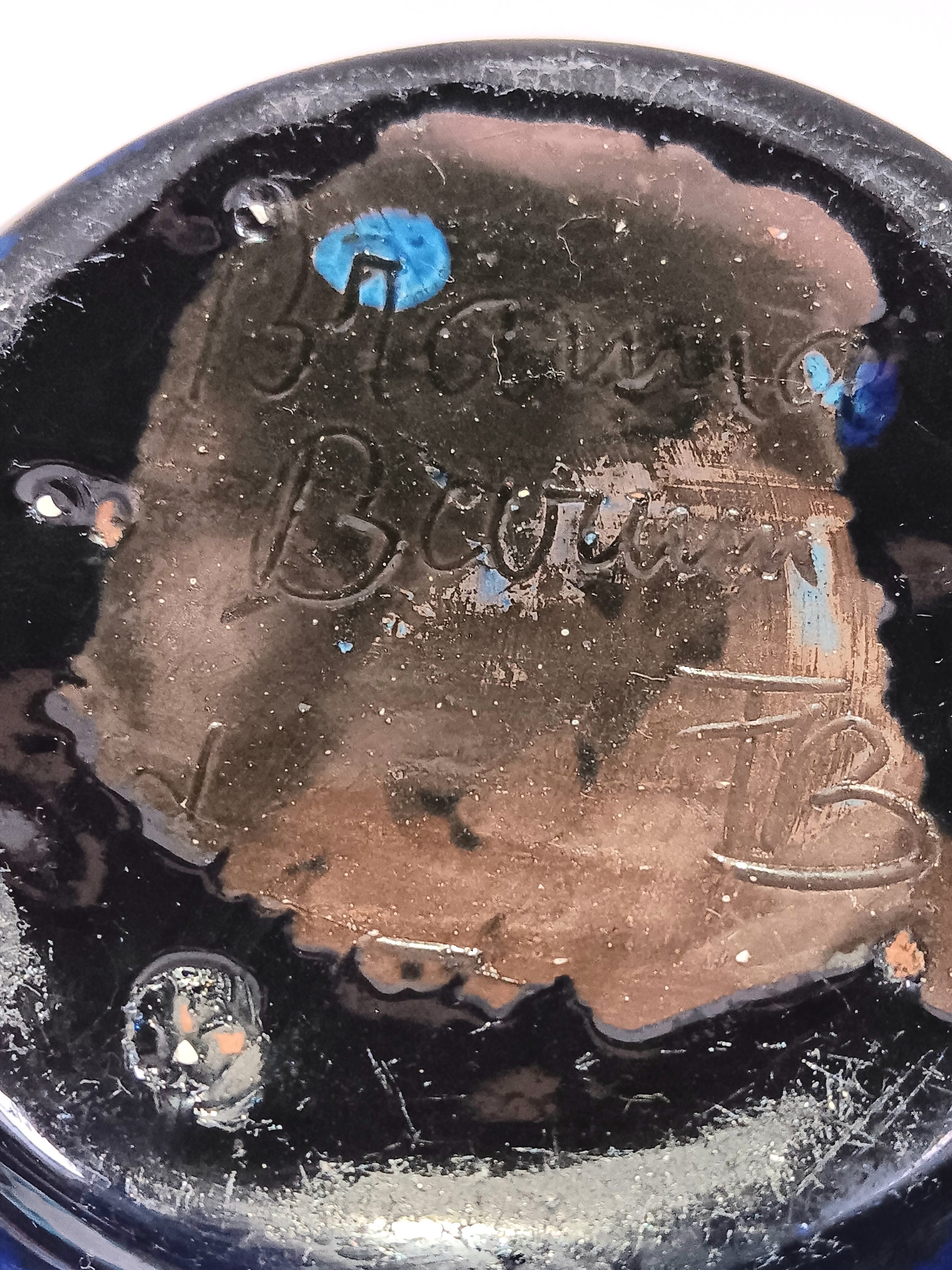 Antique Blue Brannam Devon Pottery Embossed Vase - Etsy