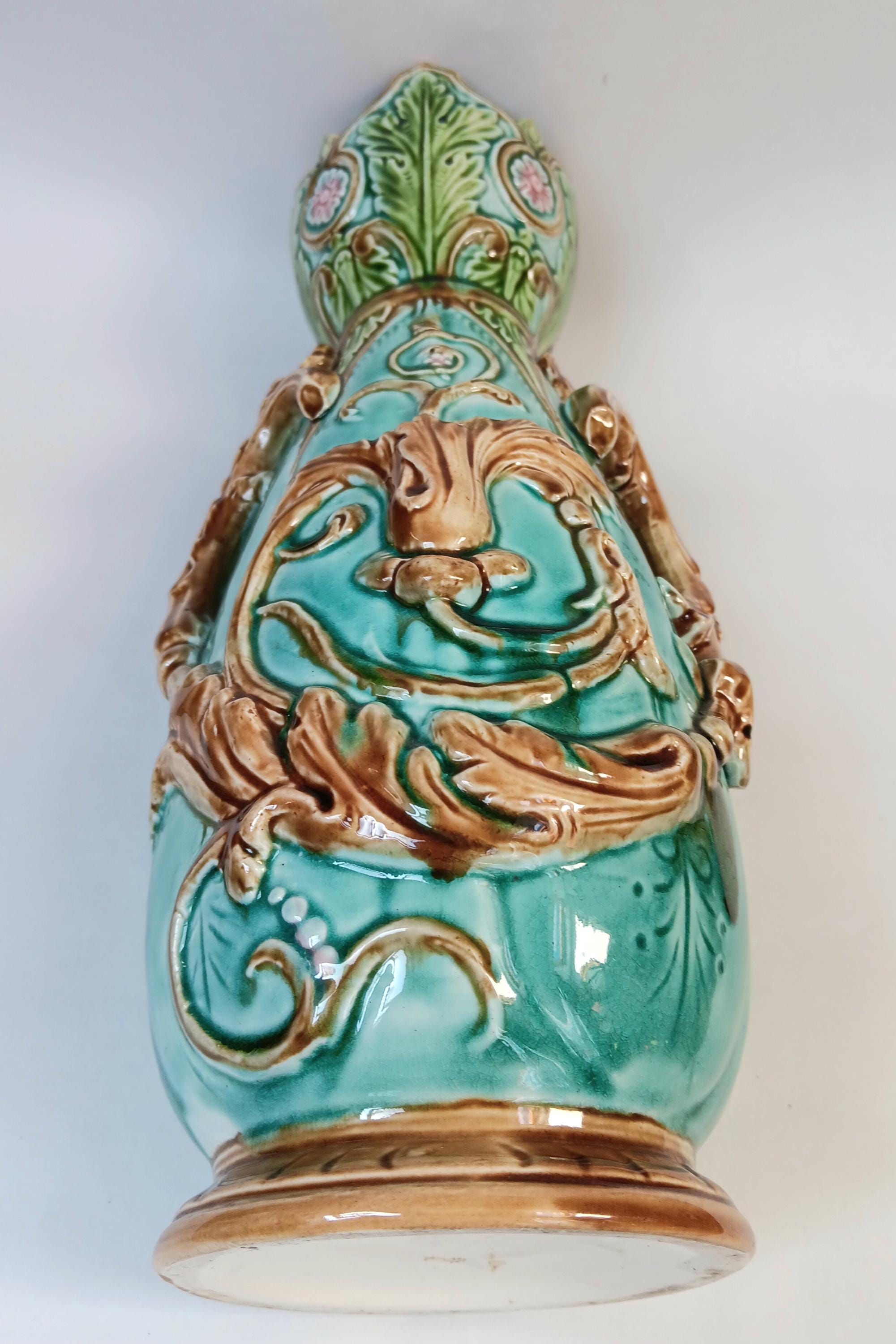 Antique French Art Nouveau 19th Century Nimy Les Mons Majolica Ceramic ...