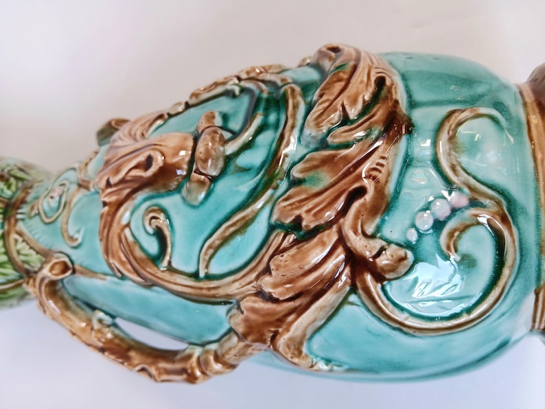 Antique French Art Nouveau 19th Century Nimy Les Mons Majolica Ceramic ...