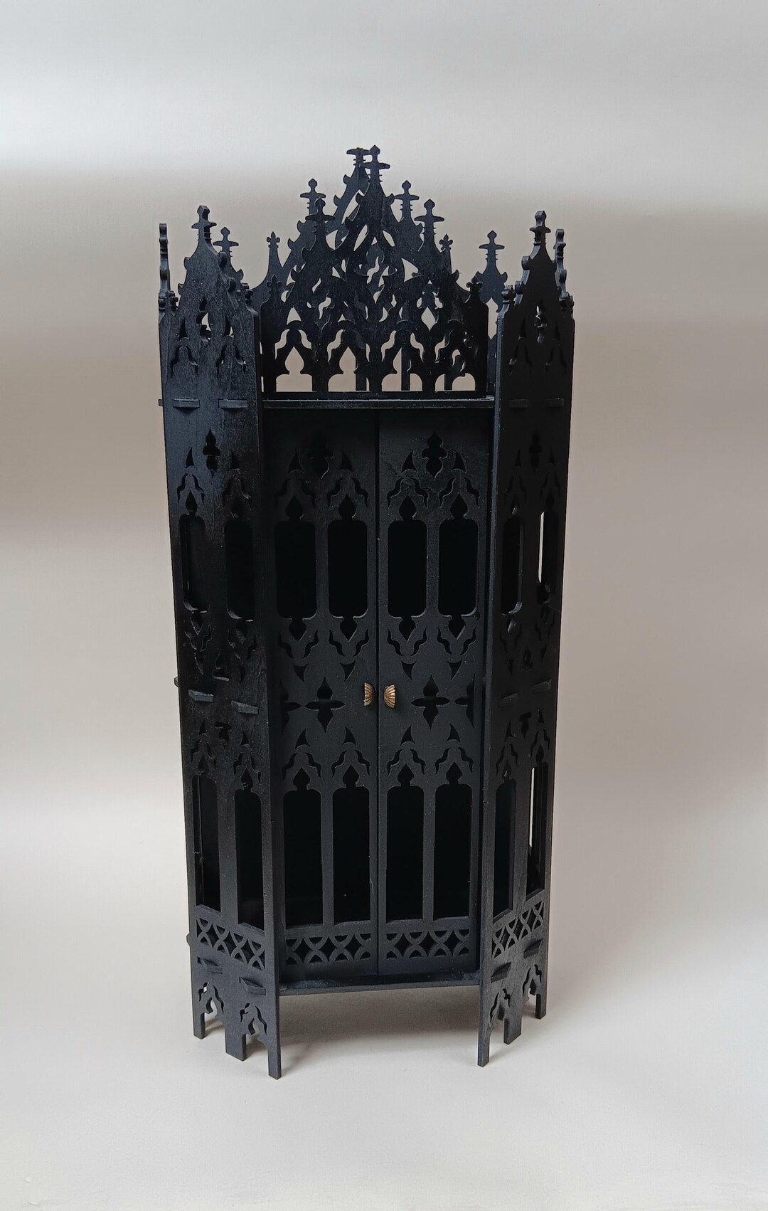 Handmade Gothic Wooden Black Curios Cabinet - Etsy