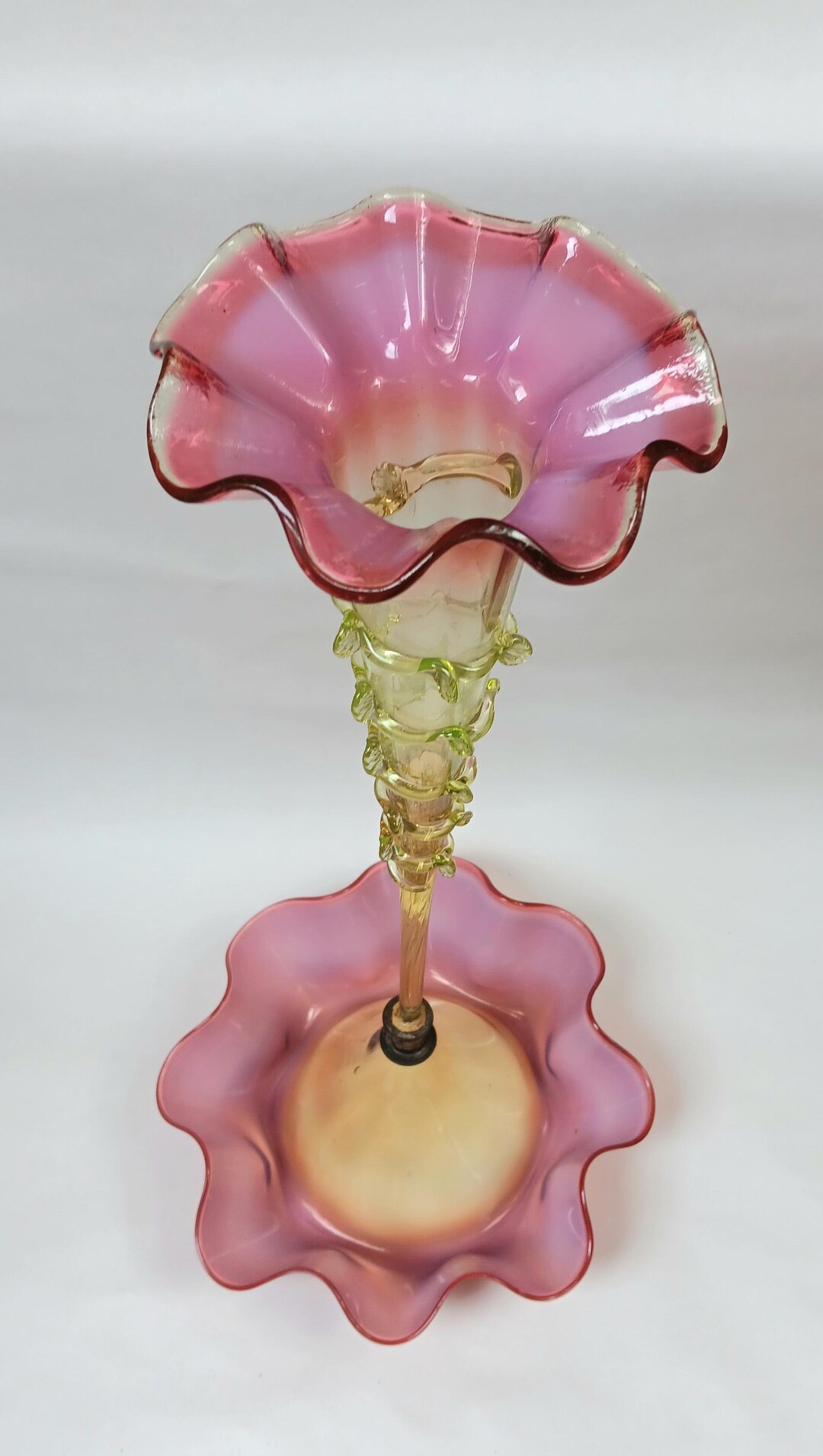 Antique Victorian Cranberry Glass Soliflore Trumpet Vase Epergne - Etsy
