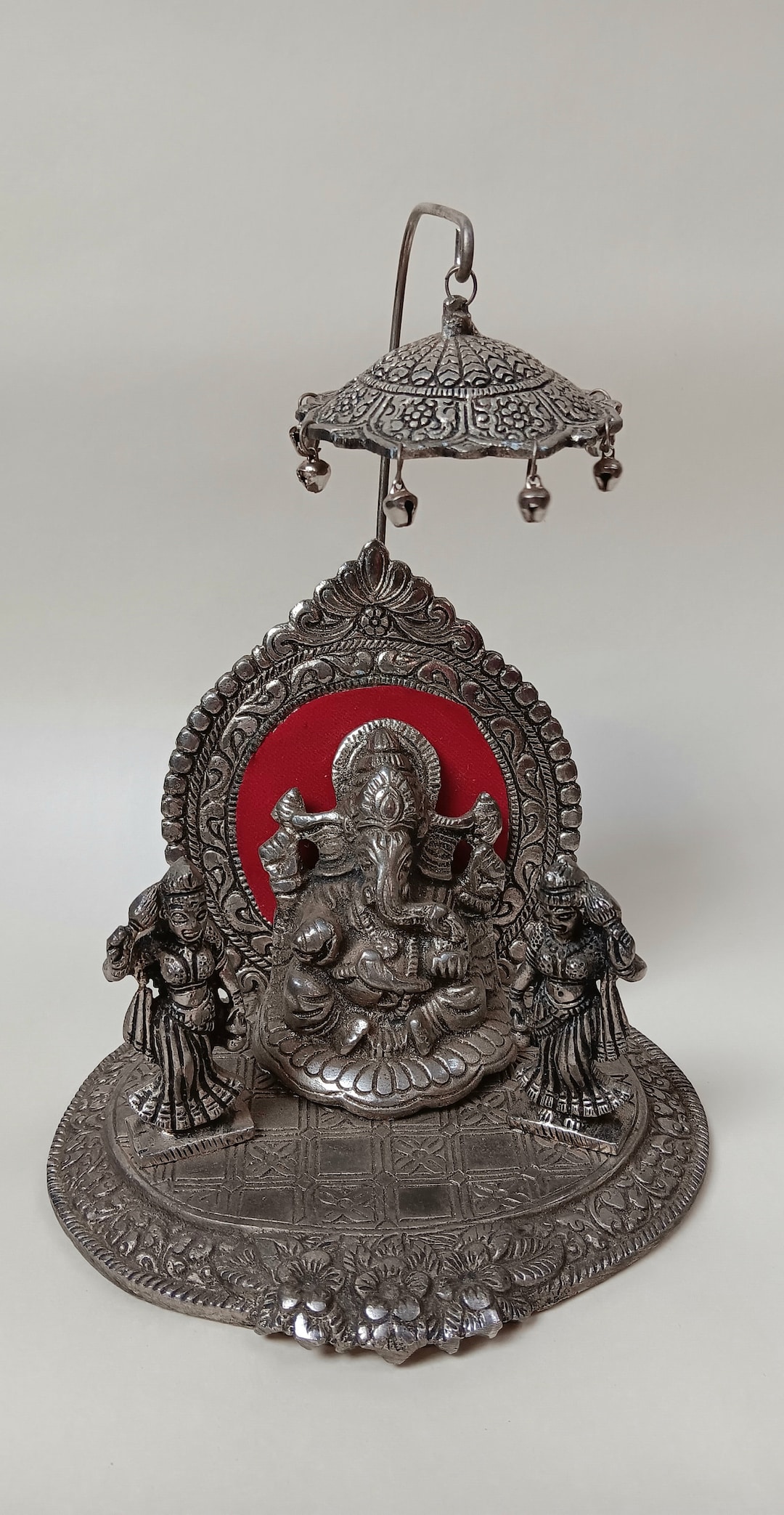 White Metal Figure Of hindu God Ganesh, Riddhi and Siddhi - Etsy