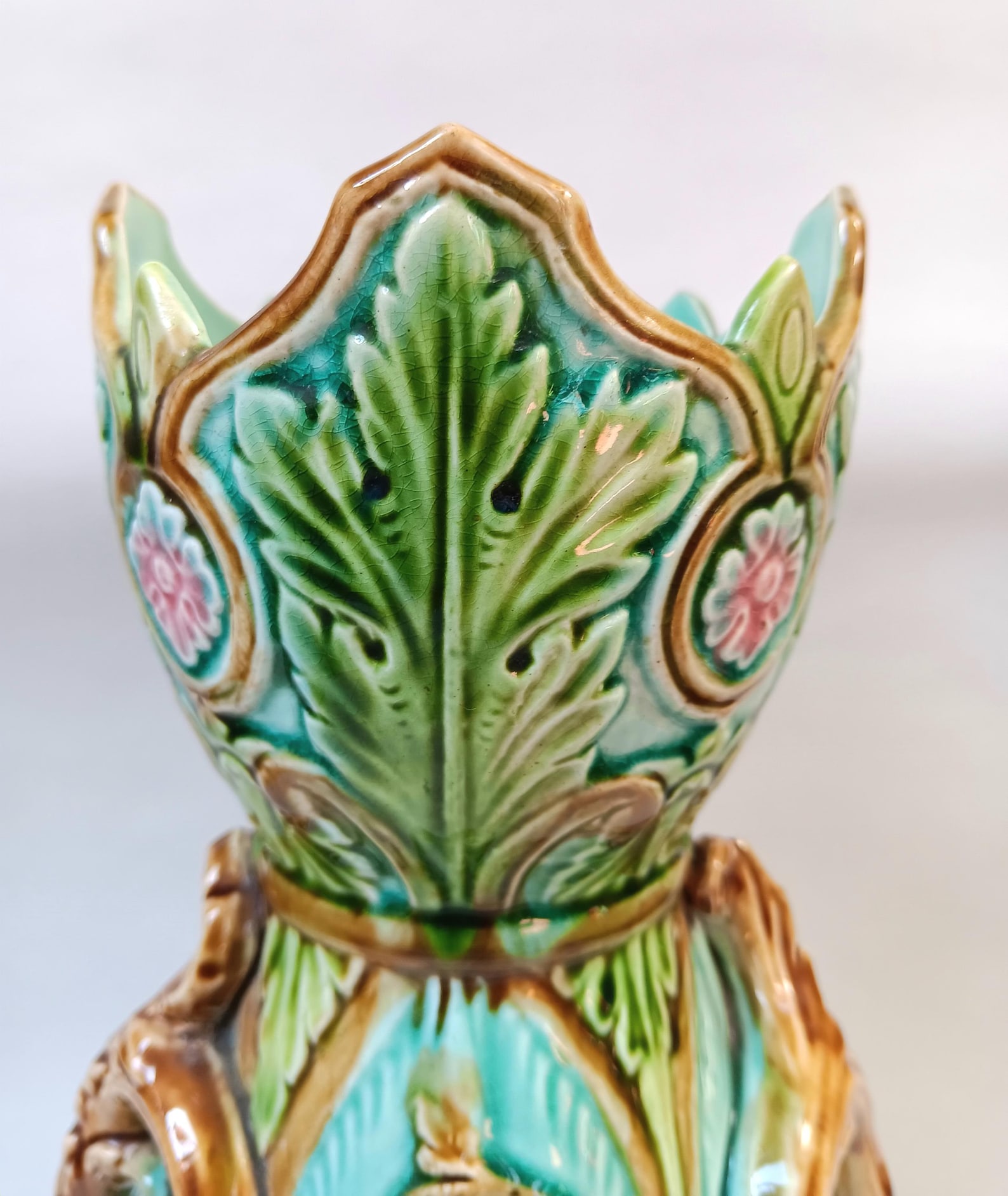 Antique French Art Nouveau 19th Century Nimy Les Mons Majolica Ceramic ...