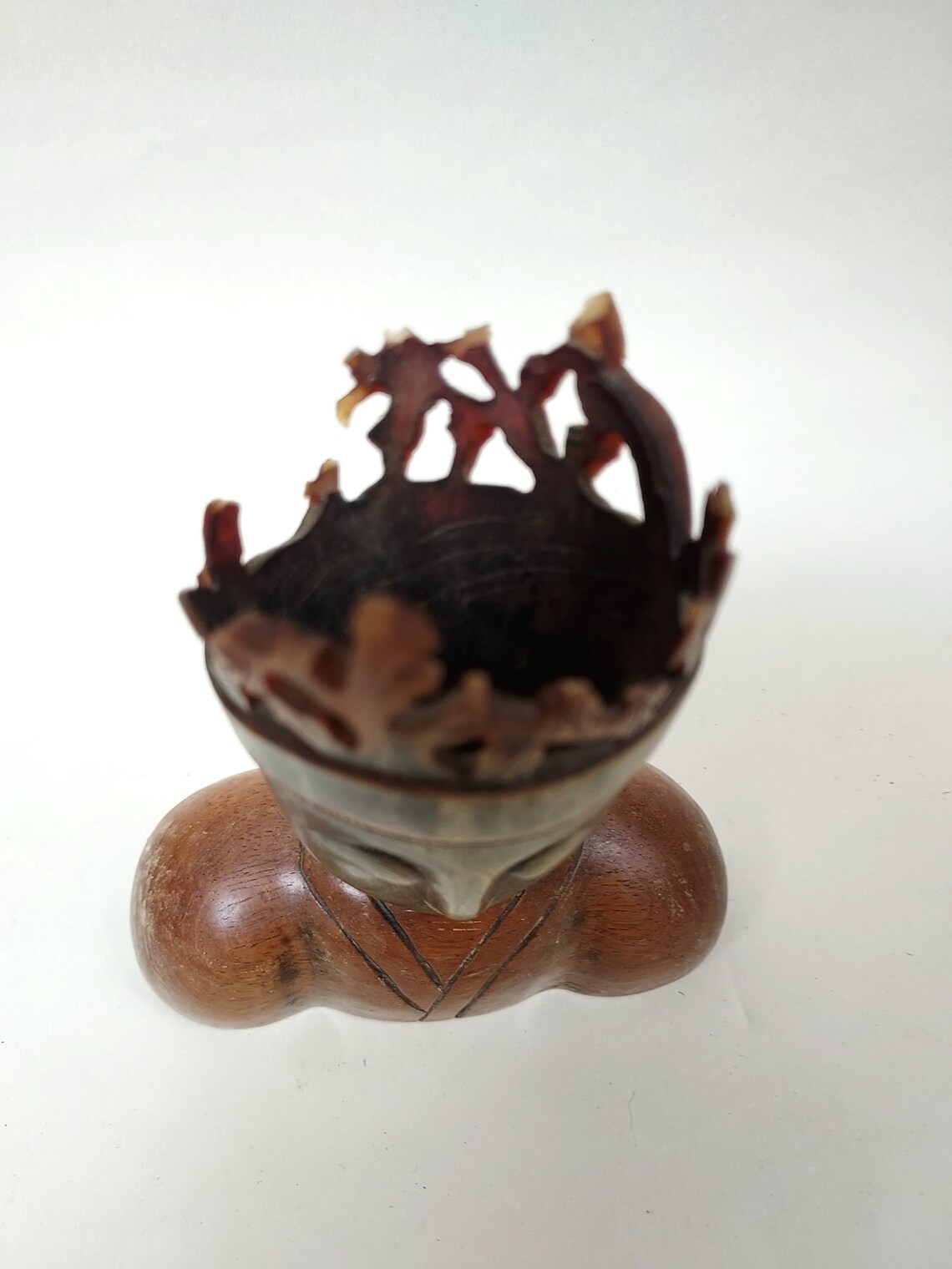 Handcarved Chinese Wood and Horn Buddha - Etsy