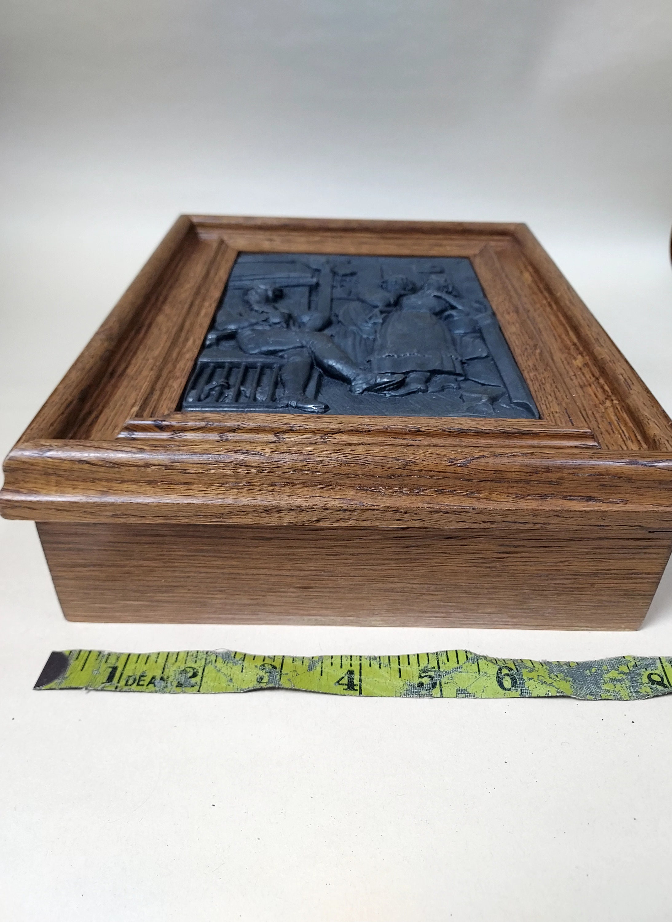 German Zinn Relief Handmade Wooden Key Box - Etsy