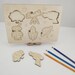 Wooden Space Aliens Puzzle, Educational Shape Puzzle Montessori Toy ...