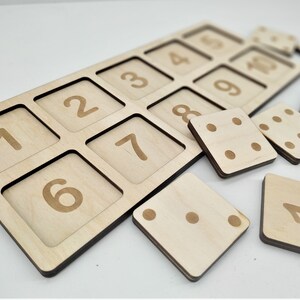 Wooden Math Board, Number Puzzle Montessori Toddler Learning Activity ...