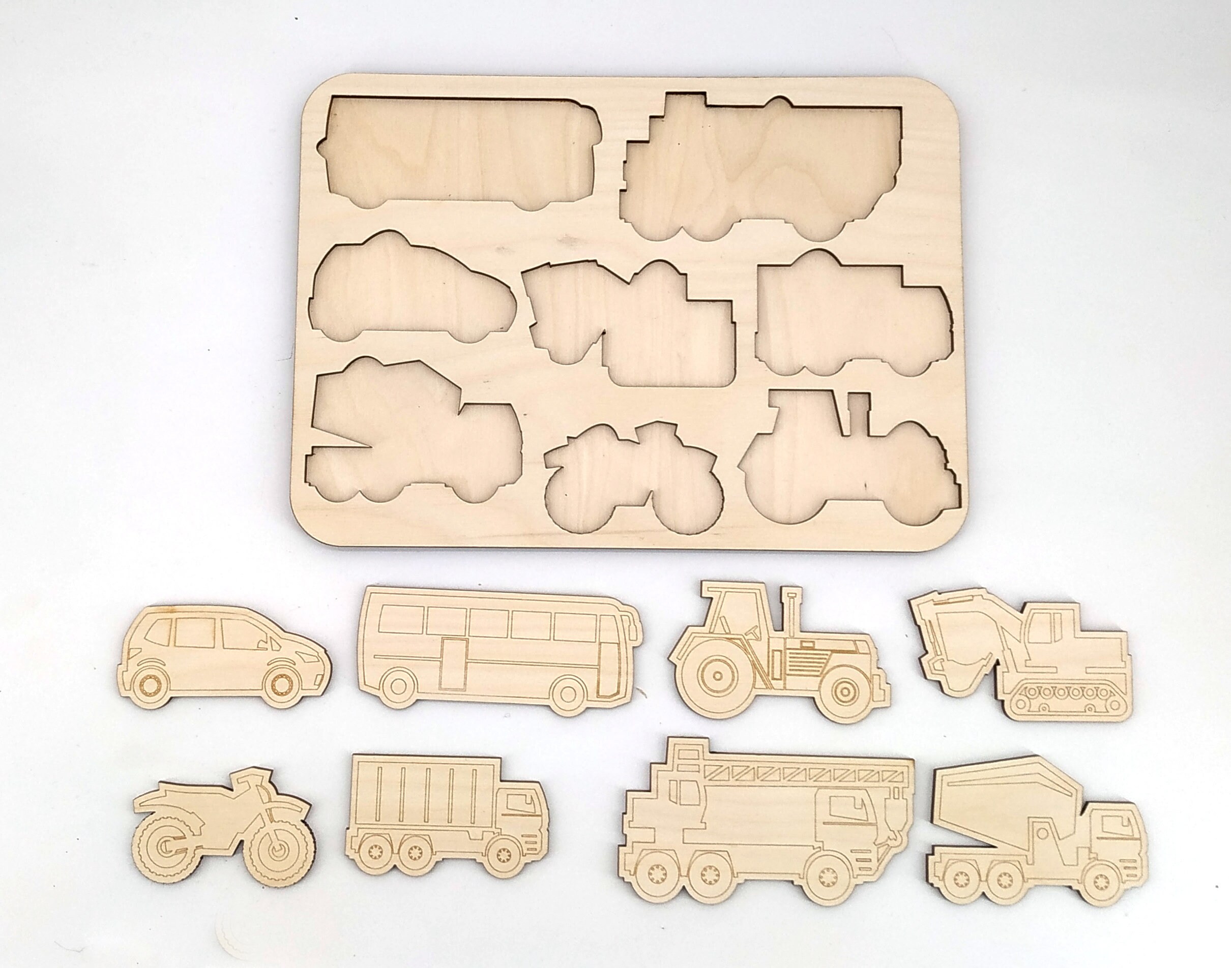 Wooden Transport Puzzle Educational Shape Puzzle Montessori - Etsy