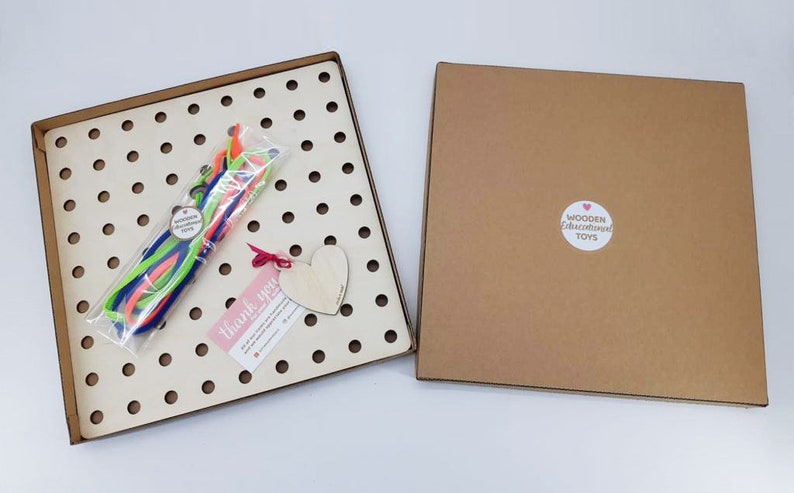 Wooden Lacing Toys for Kids, Montessori Lacing Activity Board Toy, Wood ...