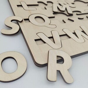 Wooden Alphabet Puzzle Montessori Toy for Kid, Educational Toddler ...