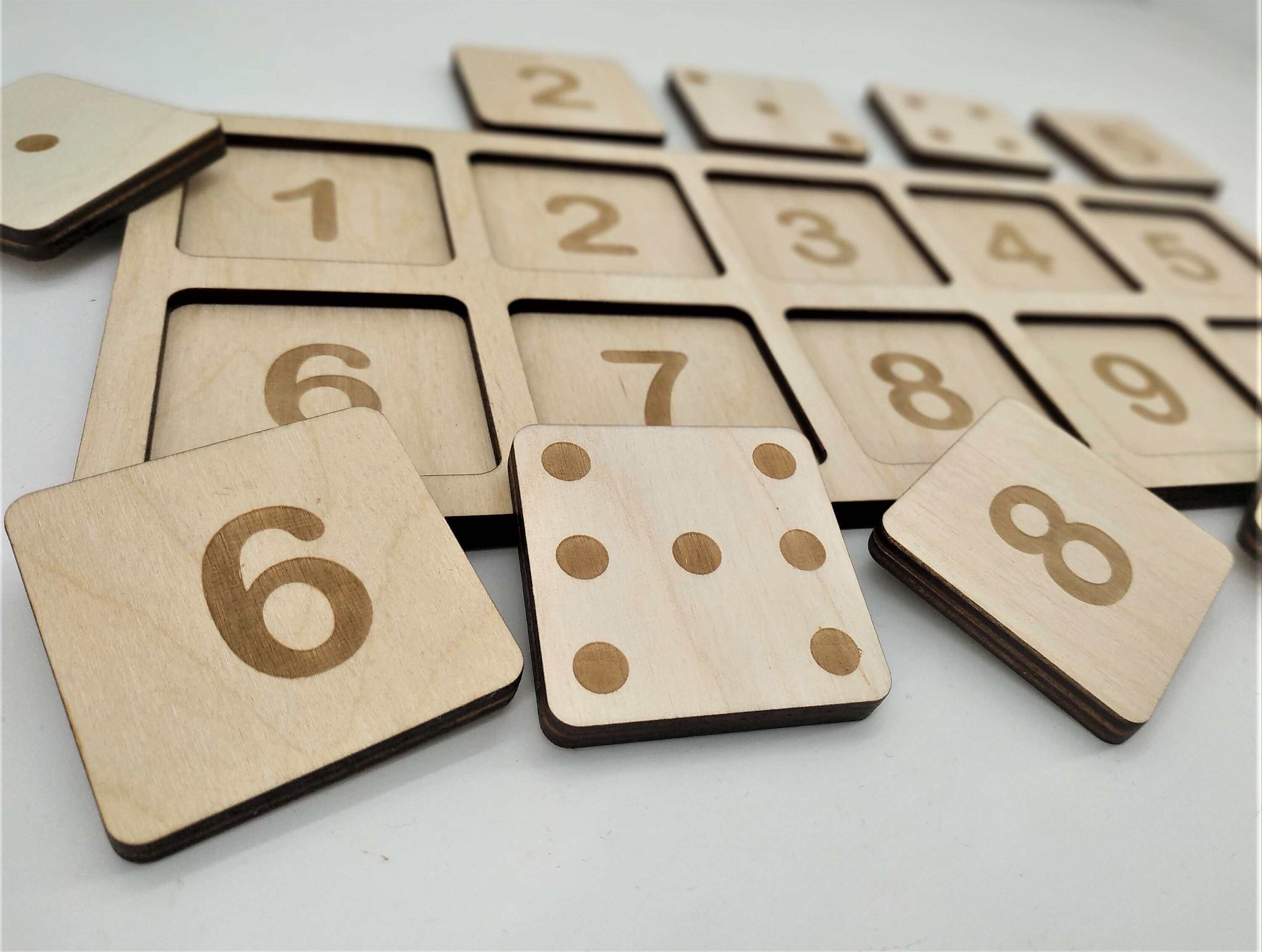 Wooden Math Board Number Puzzle Montessori Toddler Learning - Etsy