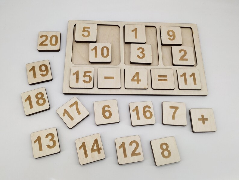 Wooden Math Board Montessori Math Counting Tray Number - Etsy