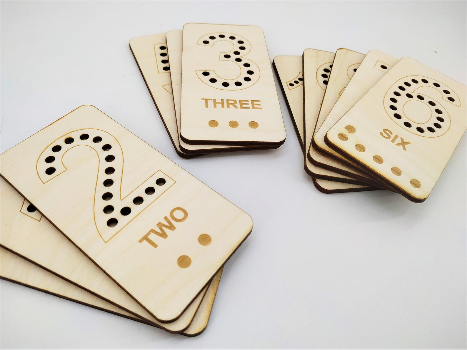 Wooden Numbers Math Educational Lacing Toy Montessori - Etsy