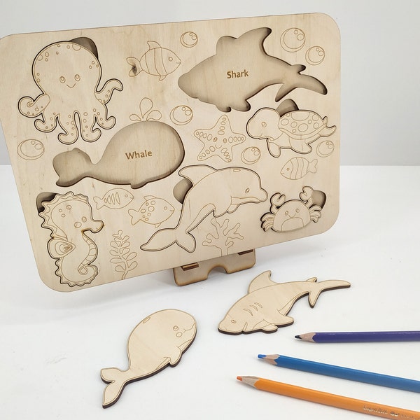 Sea Animal Puzzle - Etsy