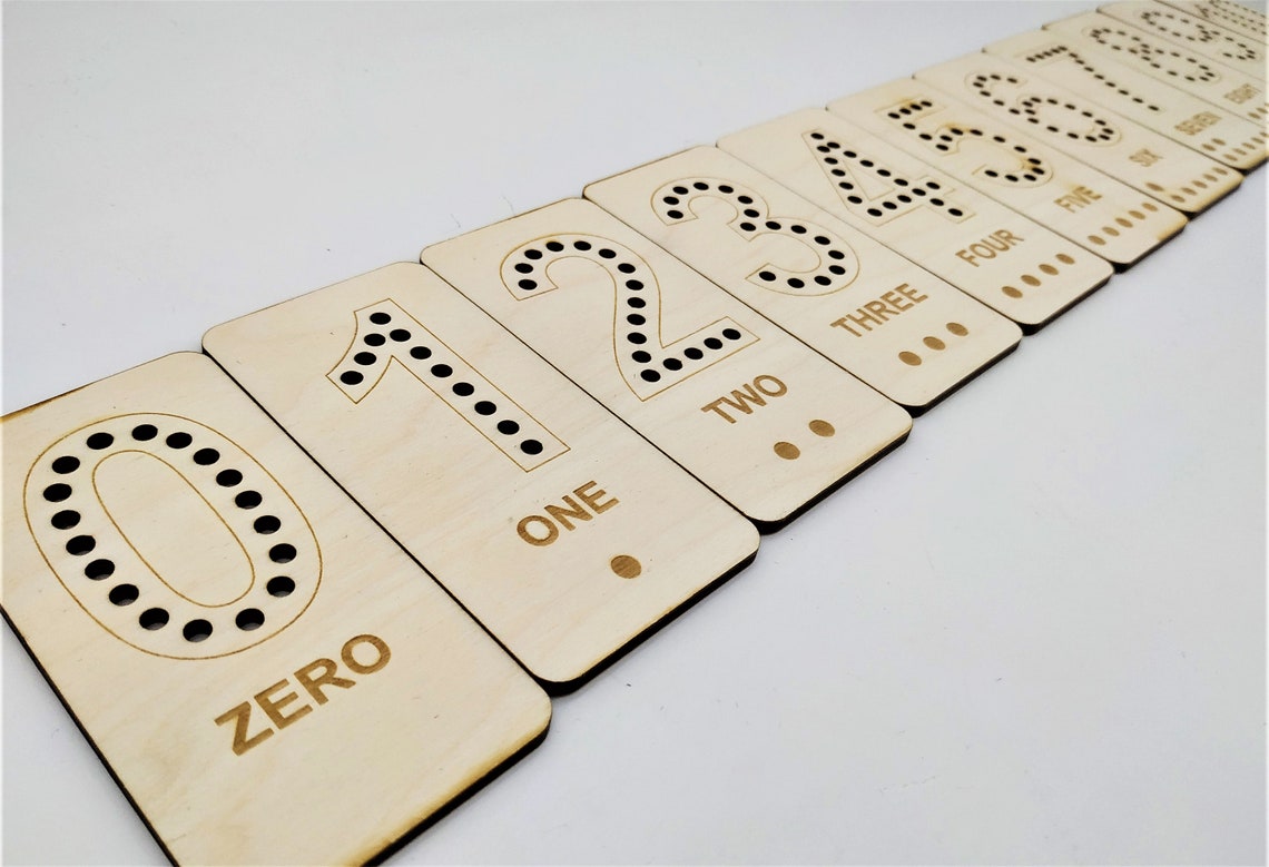 Wooden Numbers Math Educational Lacing Toy Montessori - Etsy