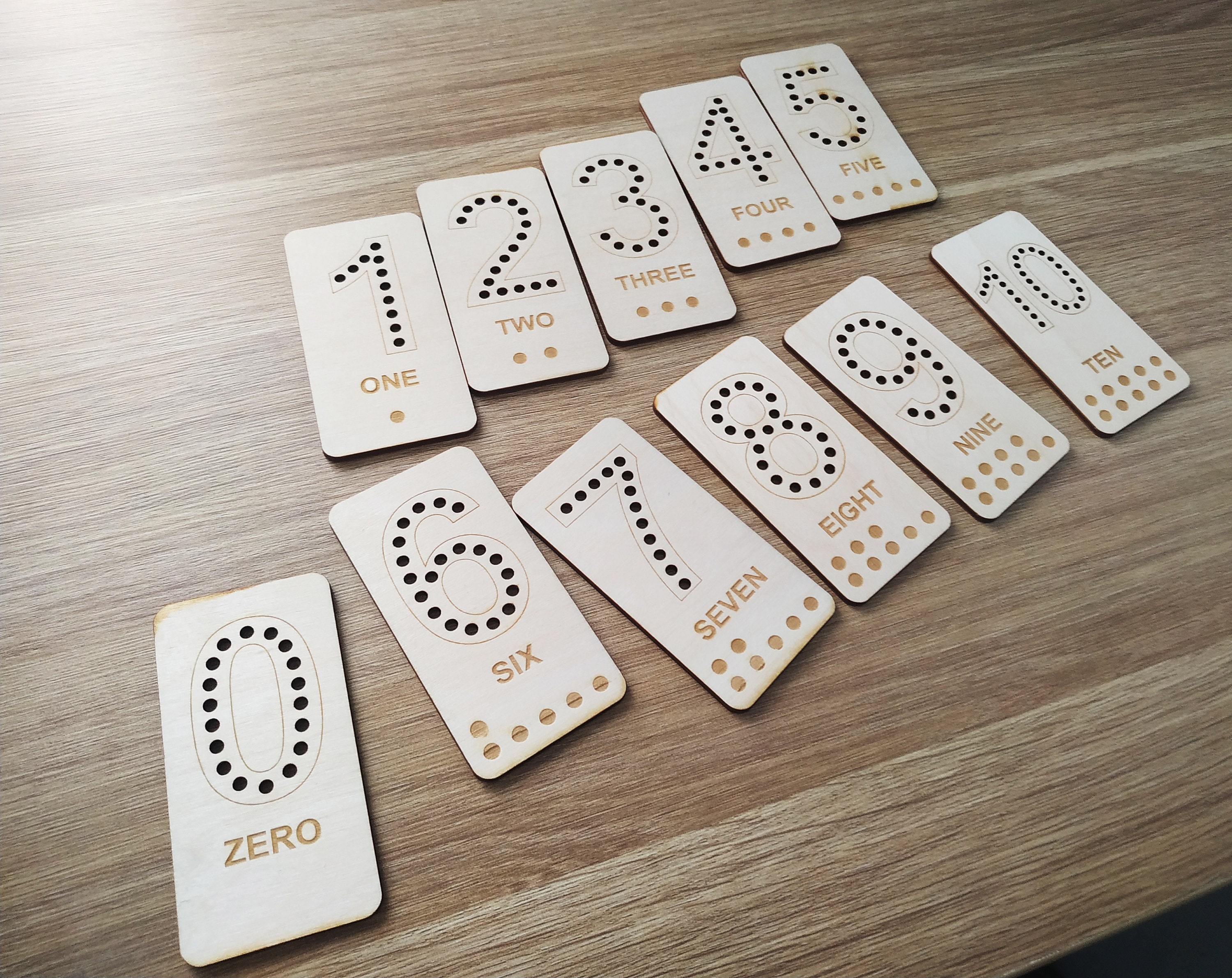 Wooden Numbers Math Educational Lacing Toy Montessori - Etsy