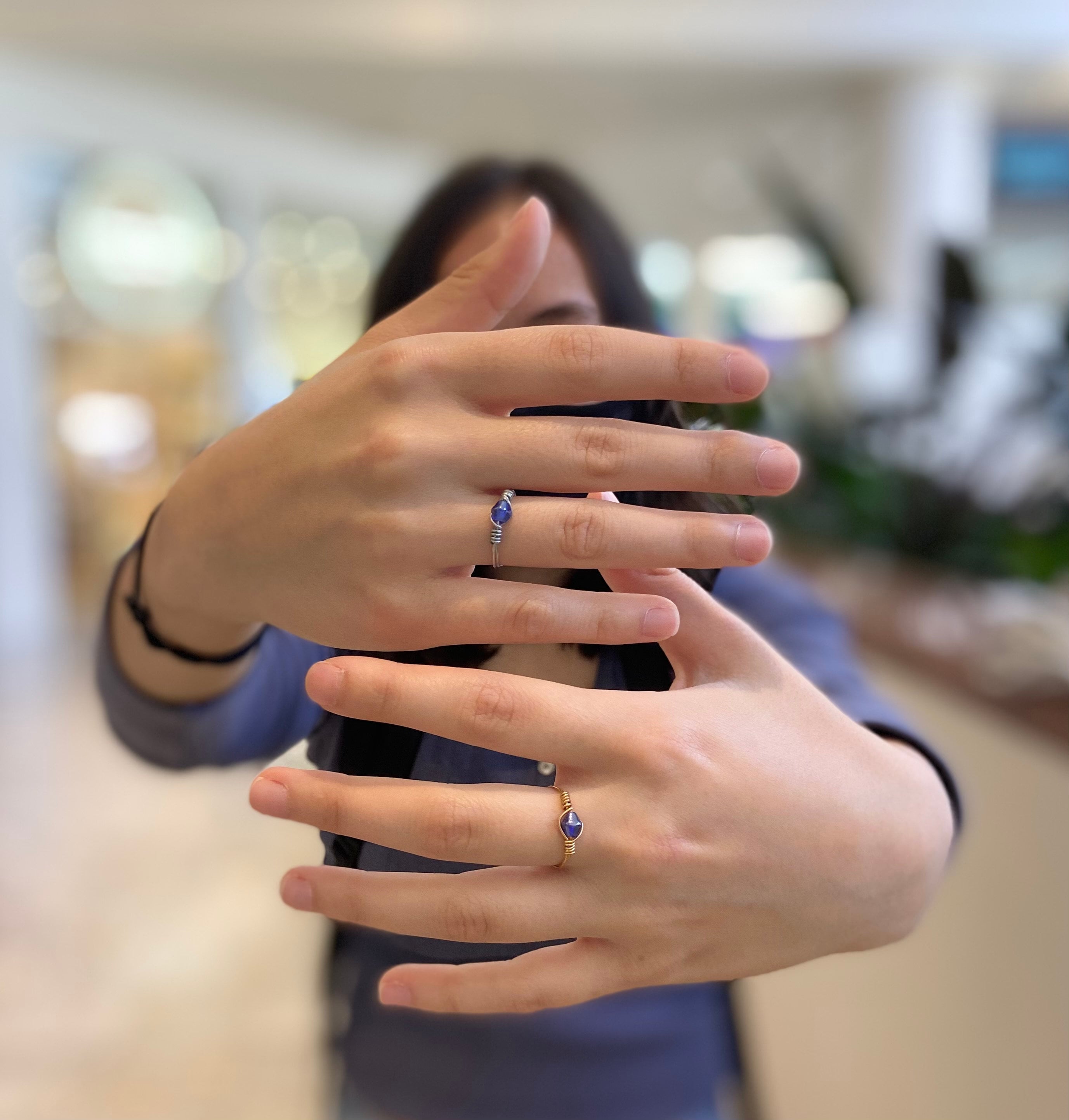 Royal Blue Diamond Ring - Etsy