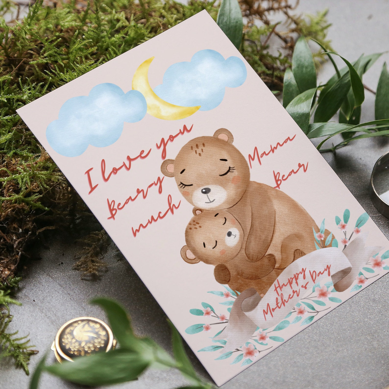 Mother’s Day Printable Card, Printable Mama Bear Card for Mom, Mother’s ...