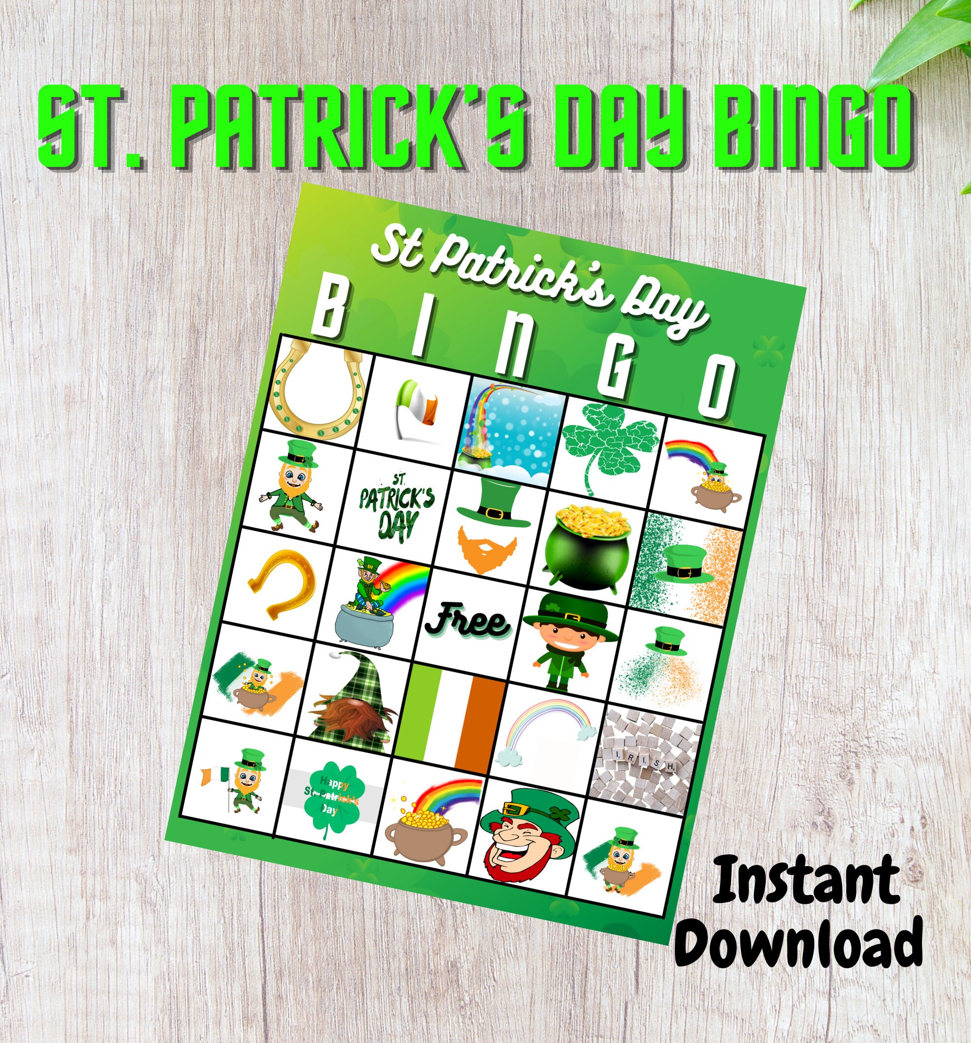 St. Patrick's Day Bingo, St. Patrick's Day Games, St. Patrick's Day ...