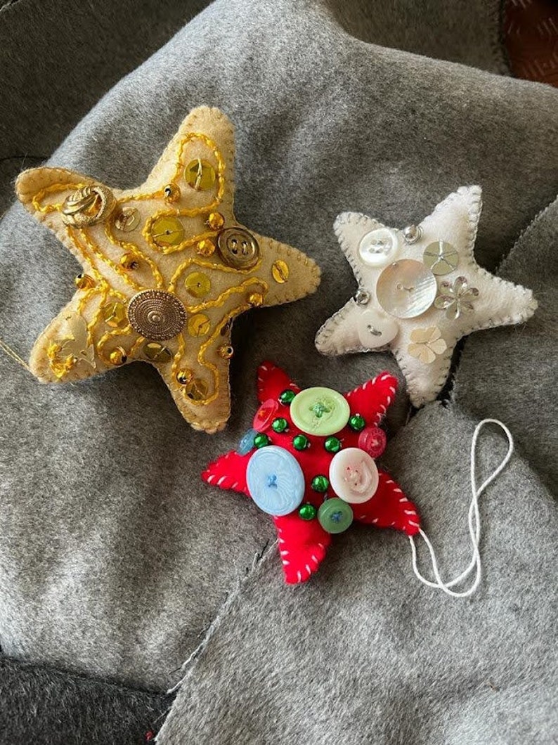 Christmas Felt Star Tree Decoration - PDF Pattern - Etsy