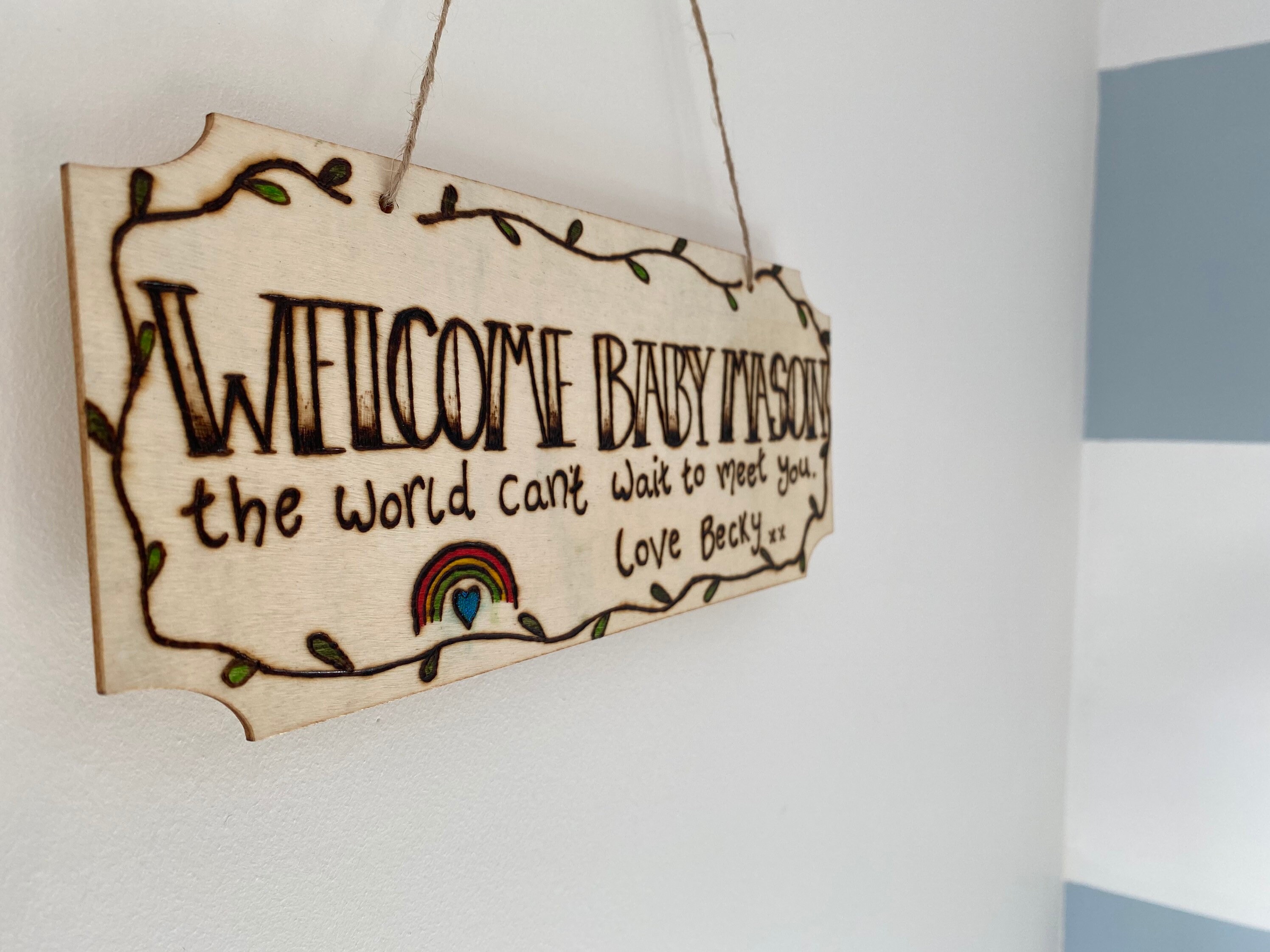 Personalised Handcrafted Text Sign | Etsy