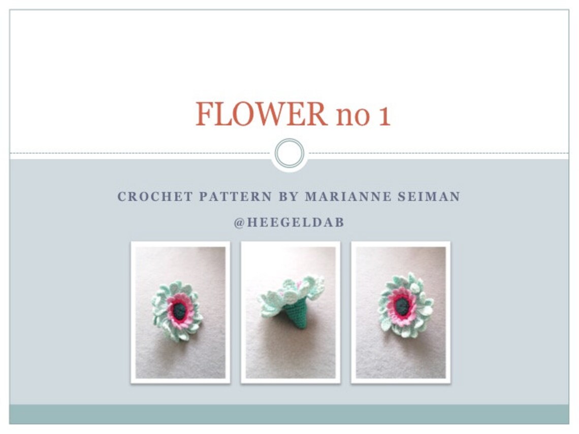 Crochet Pattern Flower No 1 PDF PATTERN - Etsy