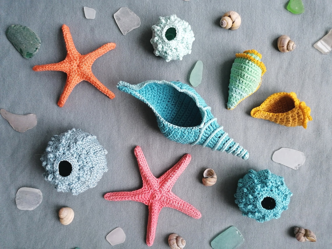 Crochet Sealife Collection No1 Crochet PDF PATTERN Shells | Etsy