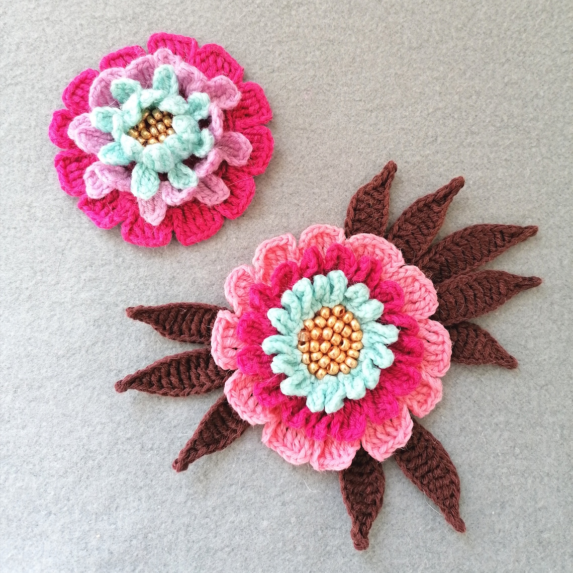 Crochet Flower Collection No1 Crochet PDF PATTERNS for 4 - Etsy