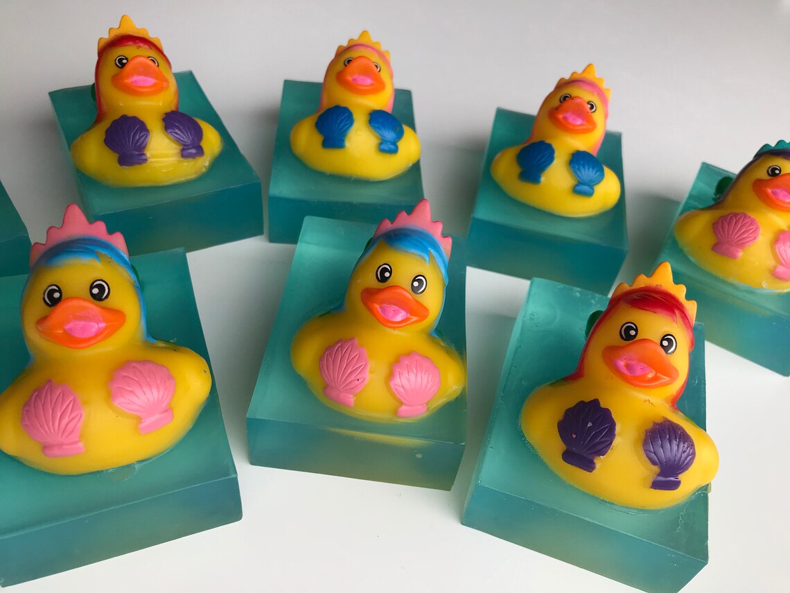 Mermaid Duck Soap, Hand Washing, Rubber Duck, Bath Time Fun, Homemade ...