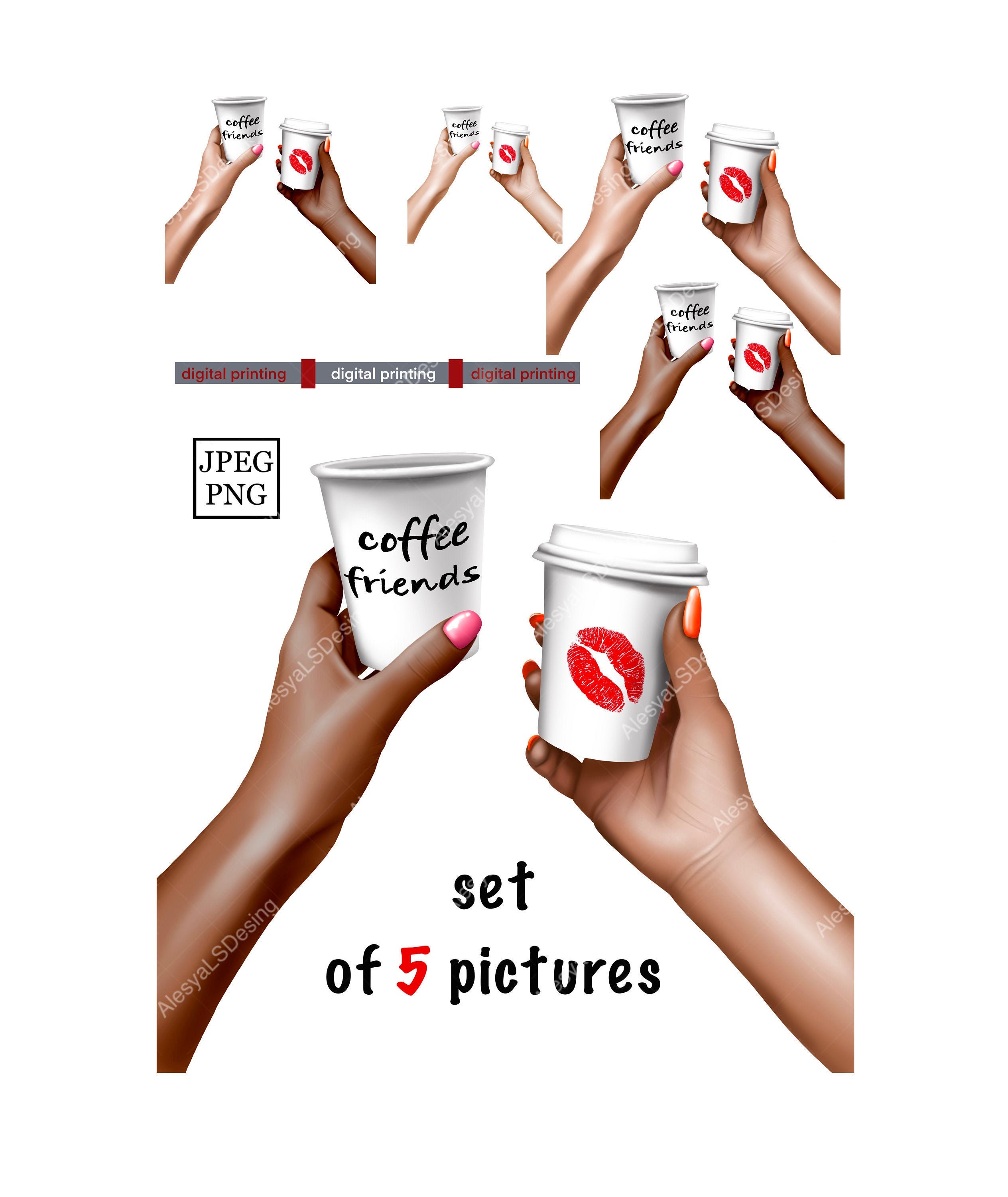 Drinking Coffee With Friends Clipart