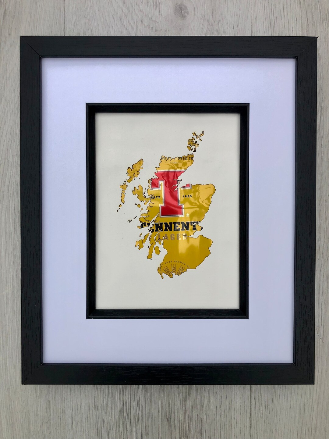 Tennents Lager Scotland Map Picture. Unique Scottish Wall Art - Etsy UK