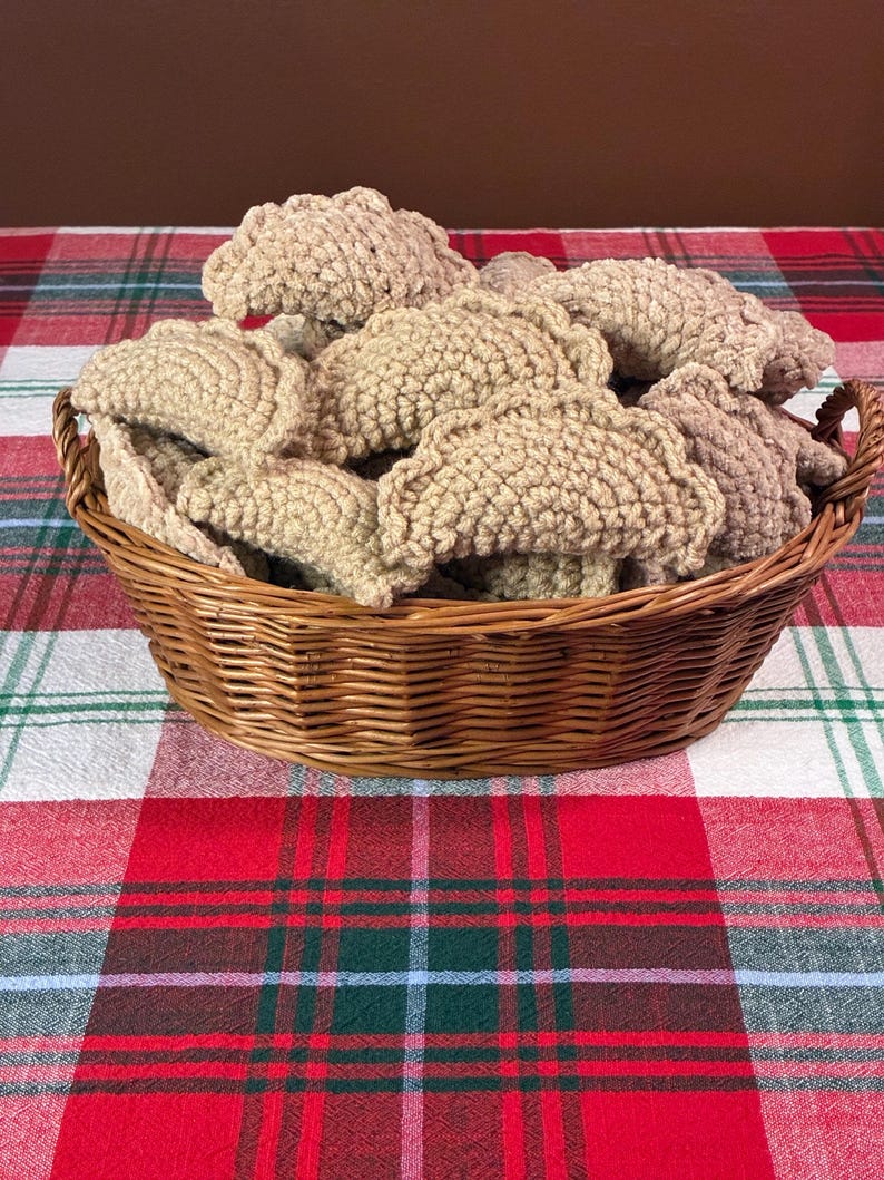 Emotional Support Pierogi - Novelty Food Plush - Crocheted Pierogi - Etsy