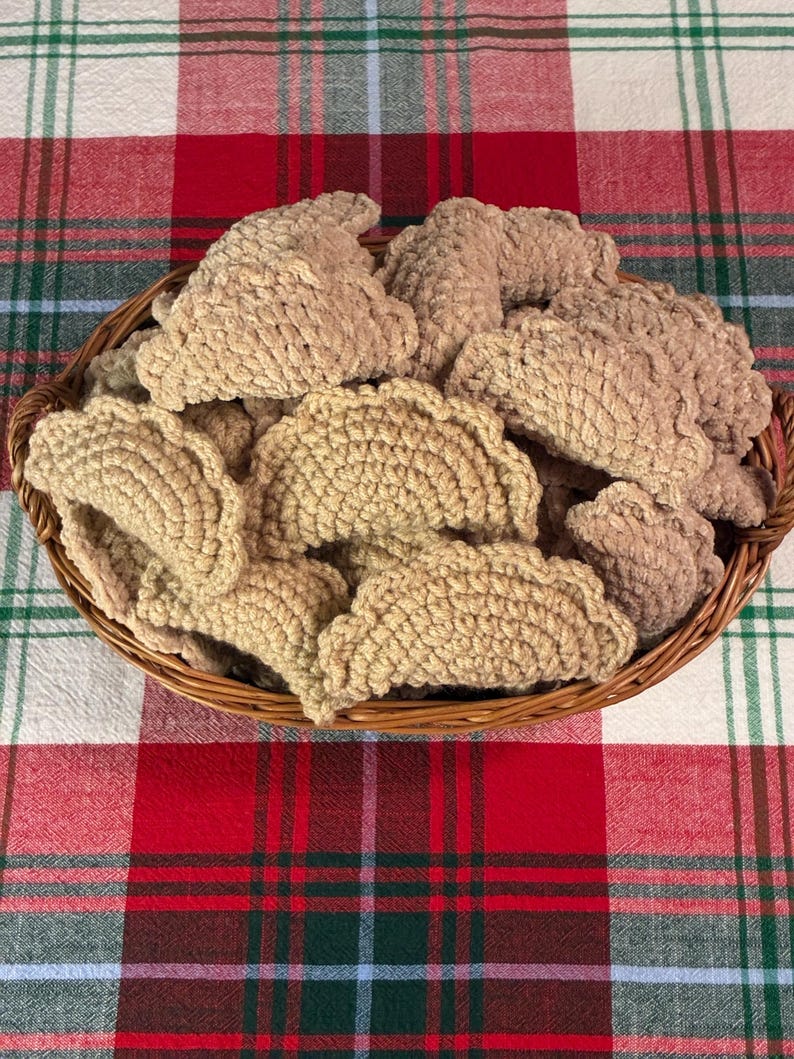 Emotional Support Pierogi - Novelty Food Plush - Crocheted Pierogi - Etsy